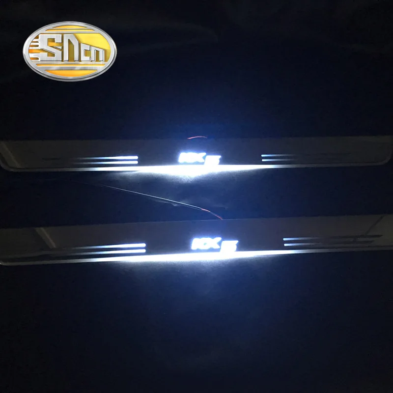 SNCN 4PCS Acrylic Moving LED Welcome Pedal Car Scuff Plate Pedal Door ...