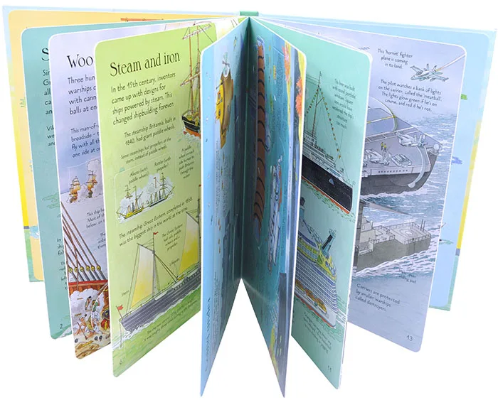 Usborne see inside ships English Educational flap Picture books For ...