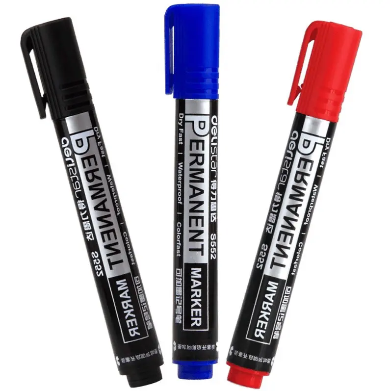 10 Pcs/Lot 3 Color Ink Refilling Round Tip Permanent Marker for Shcool ...