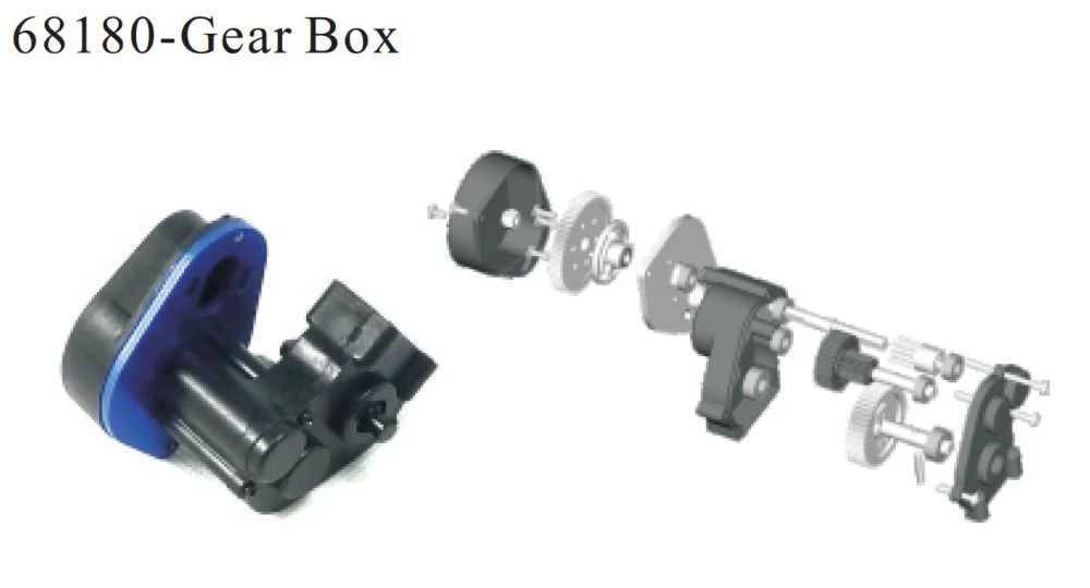 RGT Rc Crawler 136100 Rock Cruiser RC 4 Spare Parts Gear Box 68180 ...