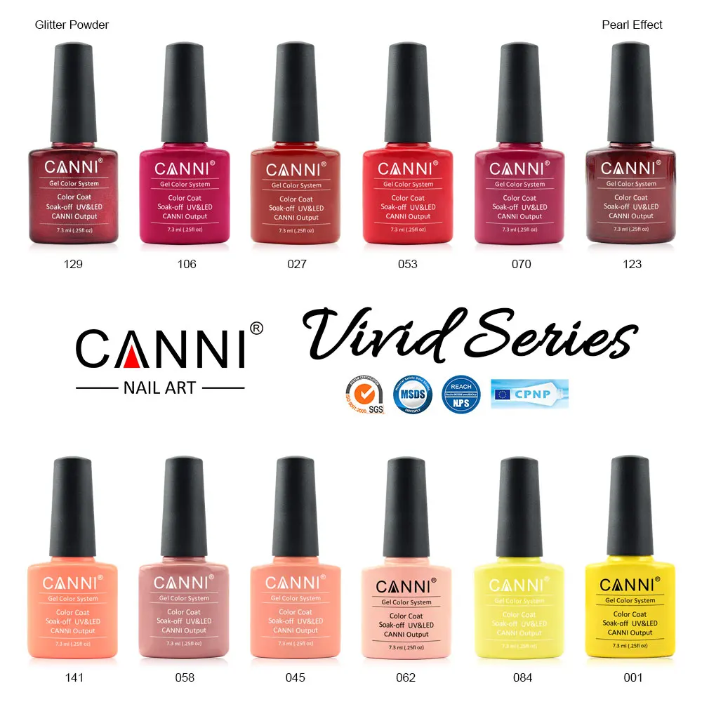 240pcs *7.3ml CANNI Gel Nail Polish Color Bottle Match Gel Color Soak ...
