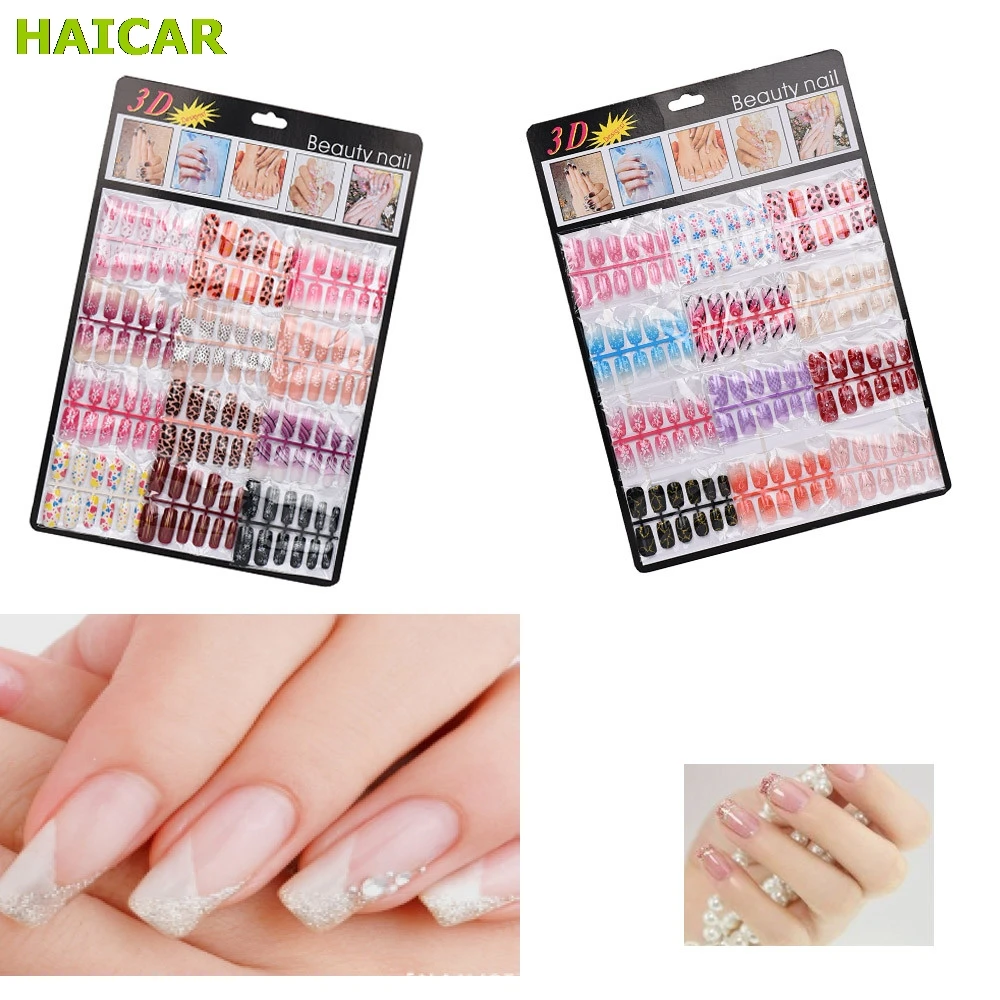 U 144pcs Tips Natural Color Fake False French Nail Art Artificial ...