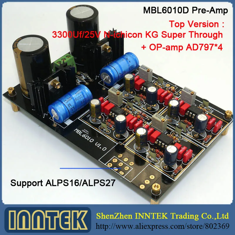 Assembled MBL6010D + 4PC OP Amp AD797 preamplifier preamp board, Free ...