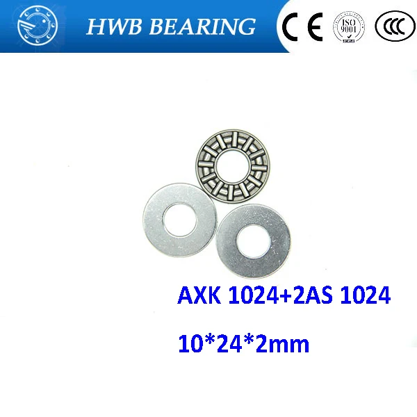 Free shipping 10pcs AXK series AXK1024 +2AS1024 thrust needle roller ...