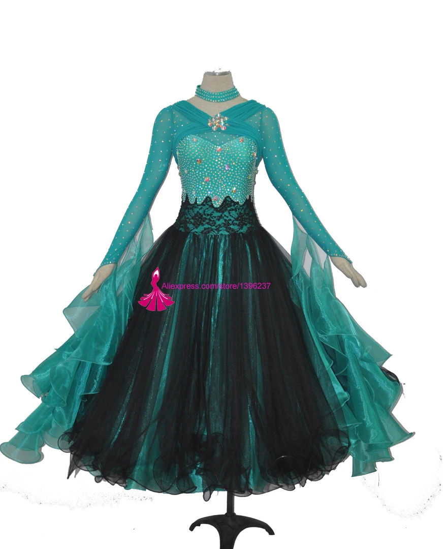 Vestido de salão de baile feminino alta qualidade padrão valsa tango ...