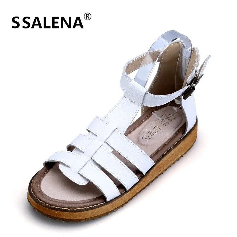 Platform Sandals Women Open Toe Leather Fashion Sandals Summer Beach ...