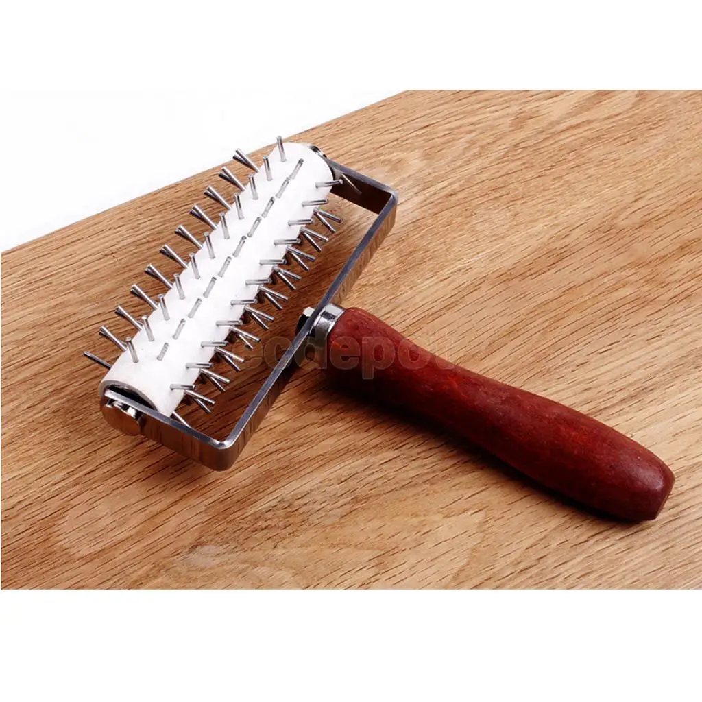 Stainless Steel Dough Docker Rolling Docker Pizza Wheel Cutter Pastry ...