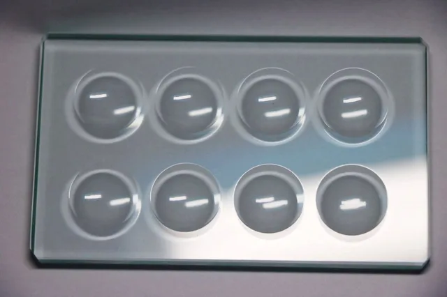 Microscope Slides 5mm Thickness 8 Concave cavity 8 Well 5 x 57 x 95mm ...