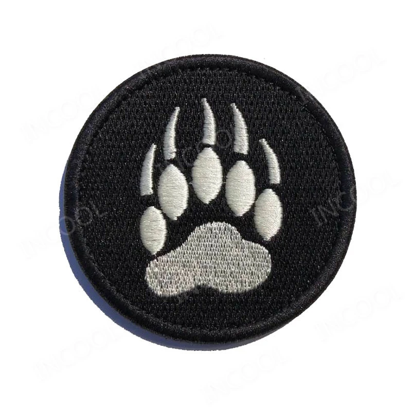 Bear-Claw-Embroidery-Patch-Dog-Paw-Patch-Hook-Loop-Fastener-Appliques ...