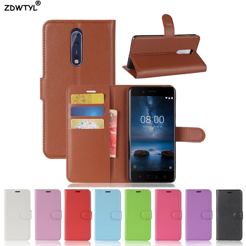 For Nokia 8 Case Nokia 8 2017 Case Cover Wallet PU Leather Back Cover ...