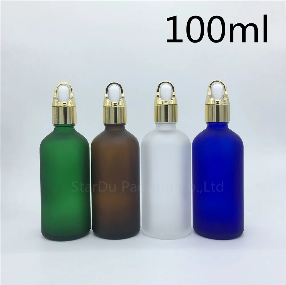 Travel Bottle 200pcs 100ml Amber Green Blue Transparent Frosted Glass ...