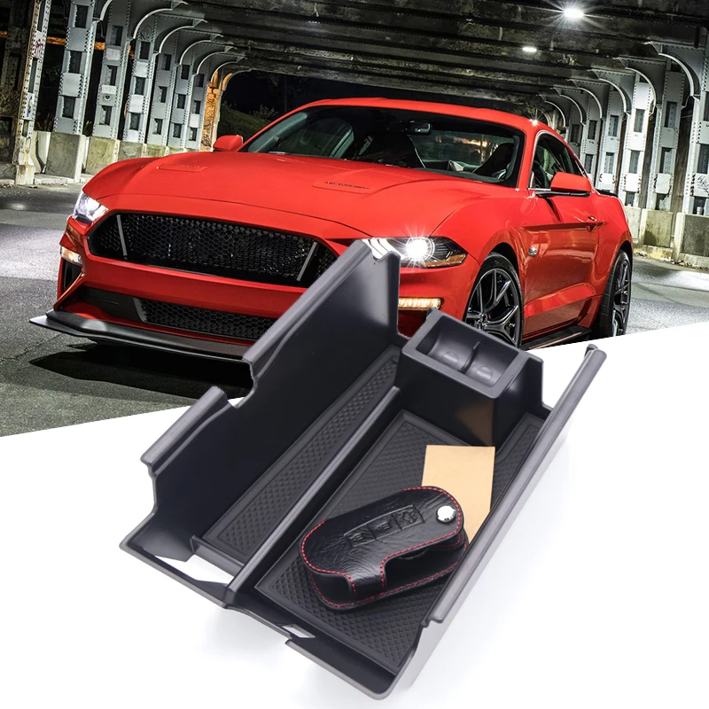 For-Ford-Mustang-2017-2022-Car-organizer-Interior-Auto-Central-Armrest ...