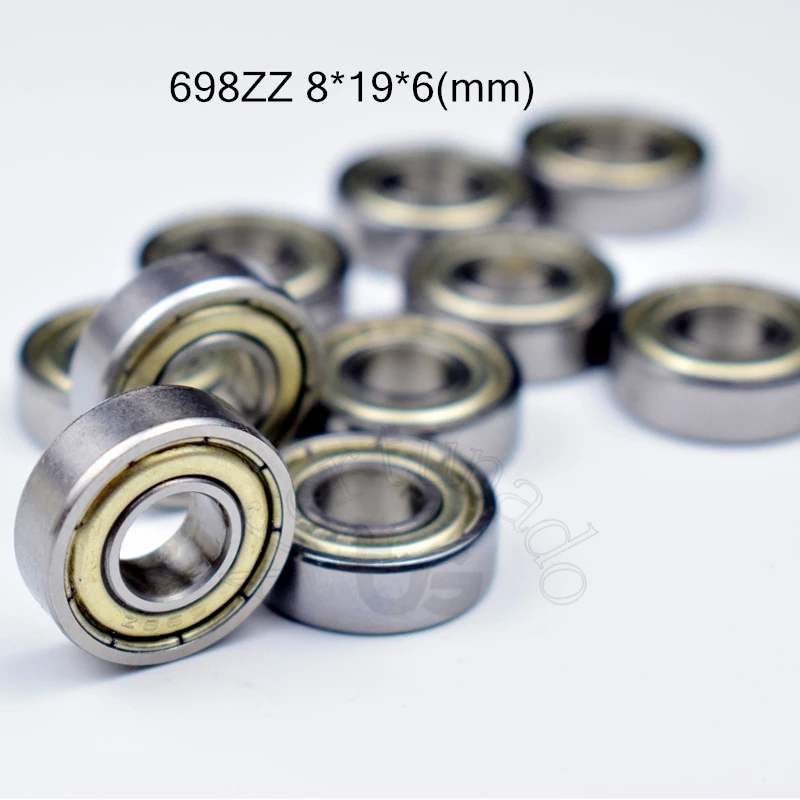 Bearing 10pcs 698zz 8*19*6(mm) Free Shipping Chrome Steel Metal Sealed ...
