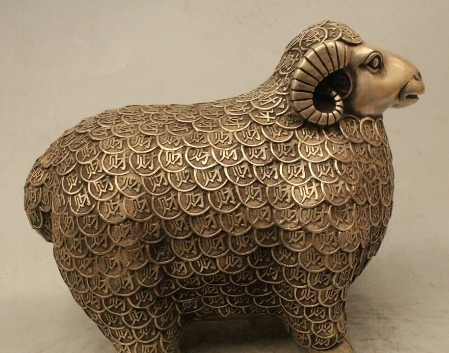 8 "Chinese Folk Plata Riqueza Zodiac Año Ovejas Cabra Money Coin ...