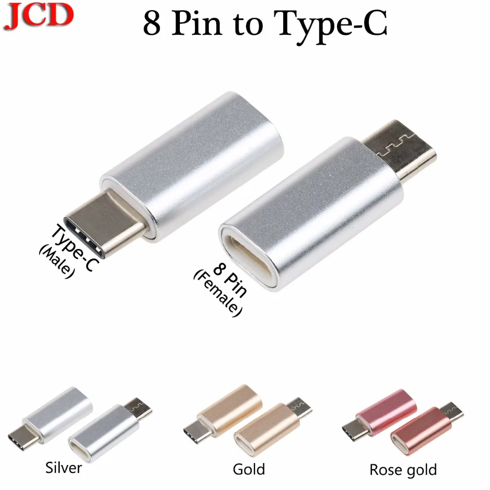 JCD New 8 Pin Feamle to Type-c Male Adapter USB C Cable Converter ...