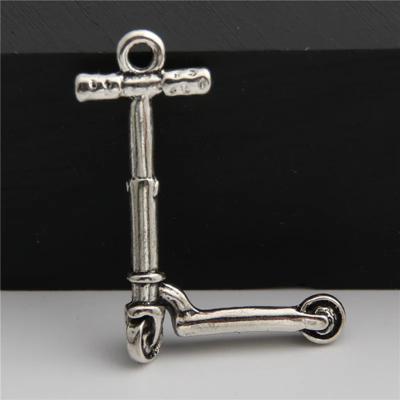 20pcs-Silver-Color-3D-Kick-Scooter-Charms-Pendant-Handmade-Jewelry ...
