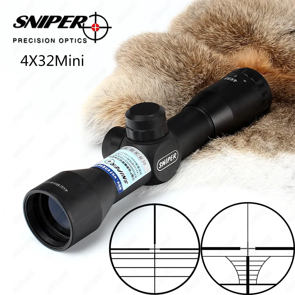 Sniper 4x32 Hunting Crossbow Riflescope Rangefinder Reticl Rifle Scope ...