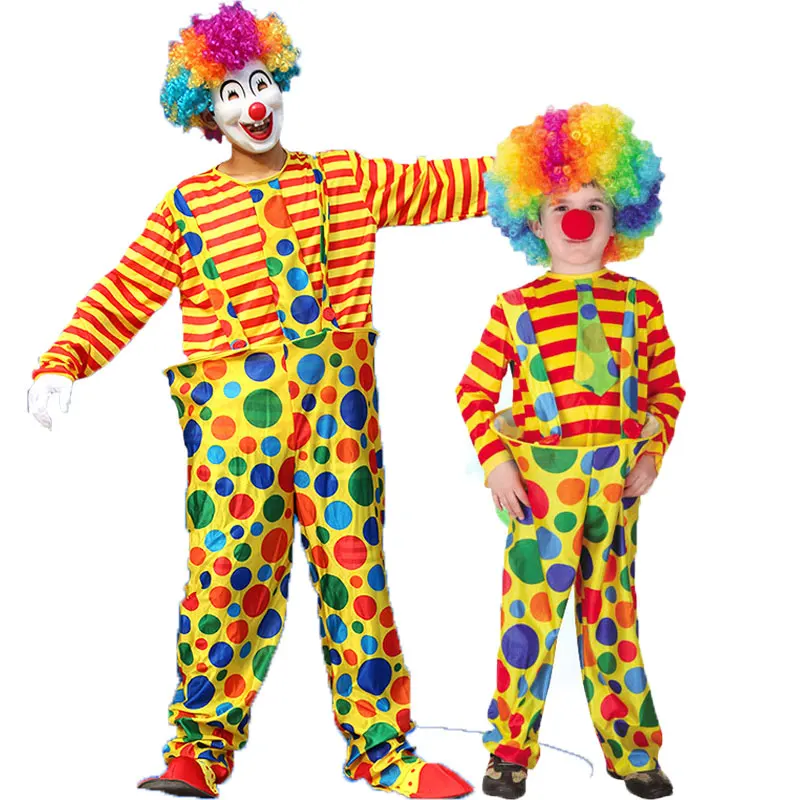 Halloween Carnival Party Costumes Family Matching Circus Clown Costume ...
