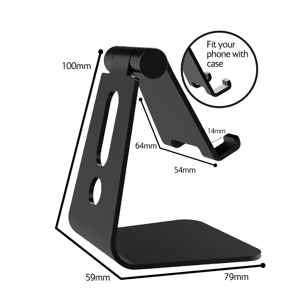 ROOSTAN Universal Phone Holder For Mobile Phone Aluminum Desk Phone ...