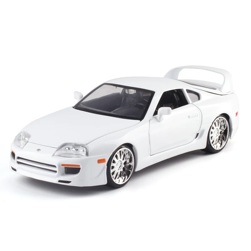 New Jada 1:24 Brian's Toyota Supra White 1995 Diecast Model Car Toy For ...