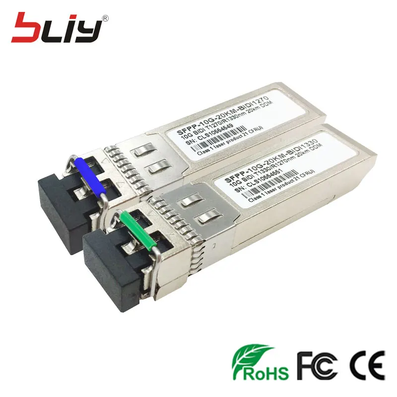 1 pair 10G LC SFP module mini fiber GBIC SFP transceiver single mode ...
