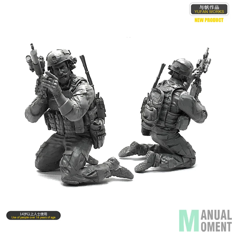 Miniature 1/35 US Navy Seal Commando Kneeling Individual Soldier Resin ...