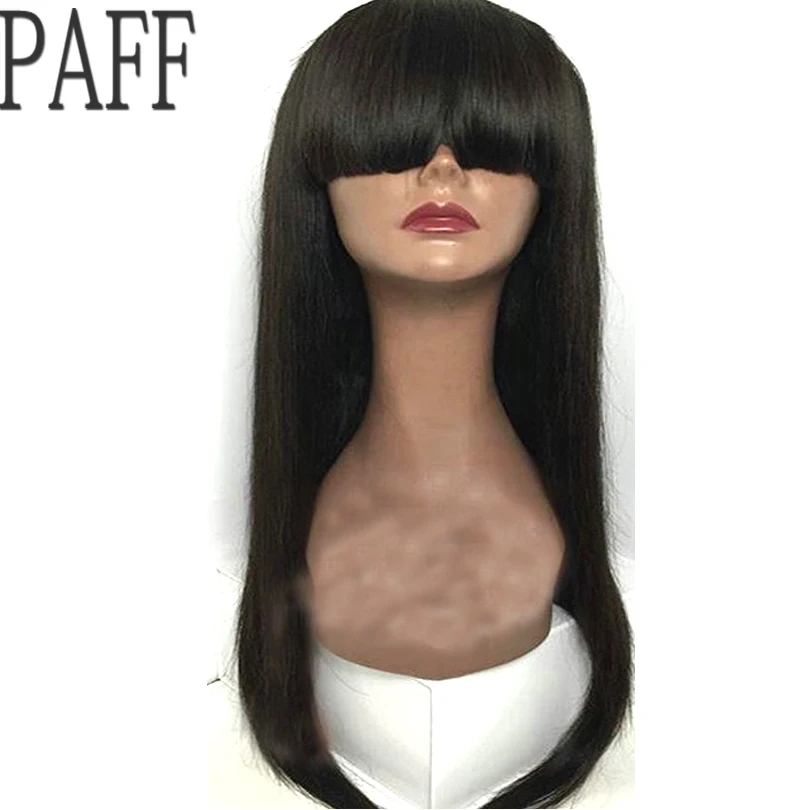 Completo Encaje Cabello humano Pelucas negro mujeres glueless con ...