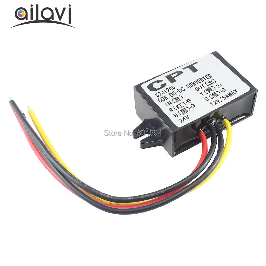 Cpt Dc 24v To 12v Car Power Converter Step-down Voltage Transformer ...