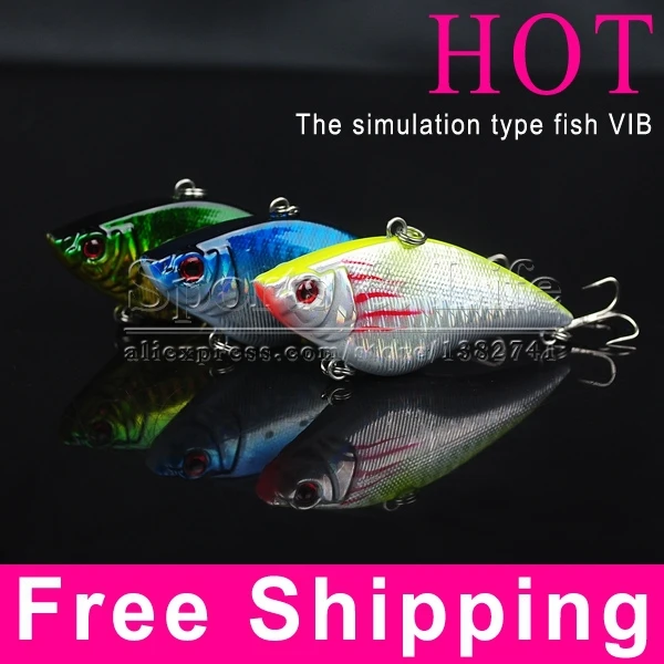 VIB Vibration Fishing Lures,16.5g/7cm,Hard Vibration Artificial ...