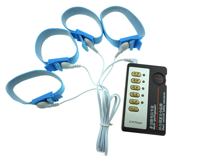 New-Arrival-4-pcs-Adjustable-Penis-Ring-Electric-Shock-Sex-Toys-Man ...