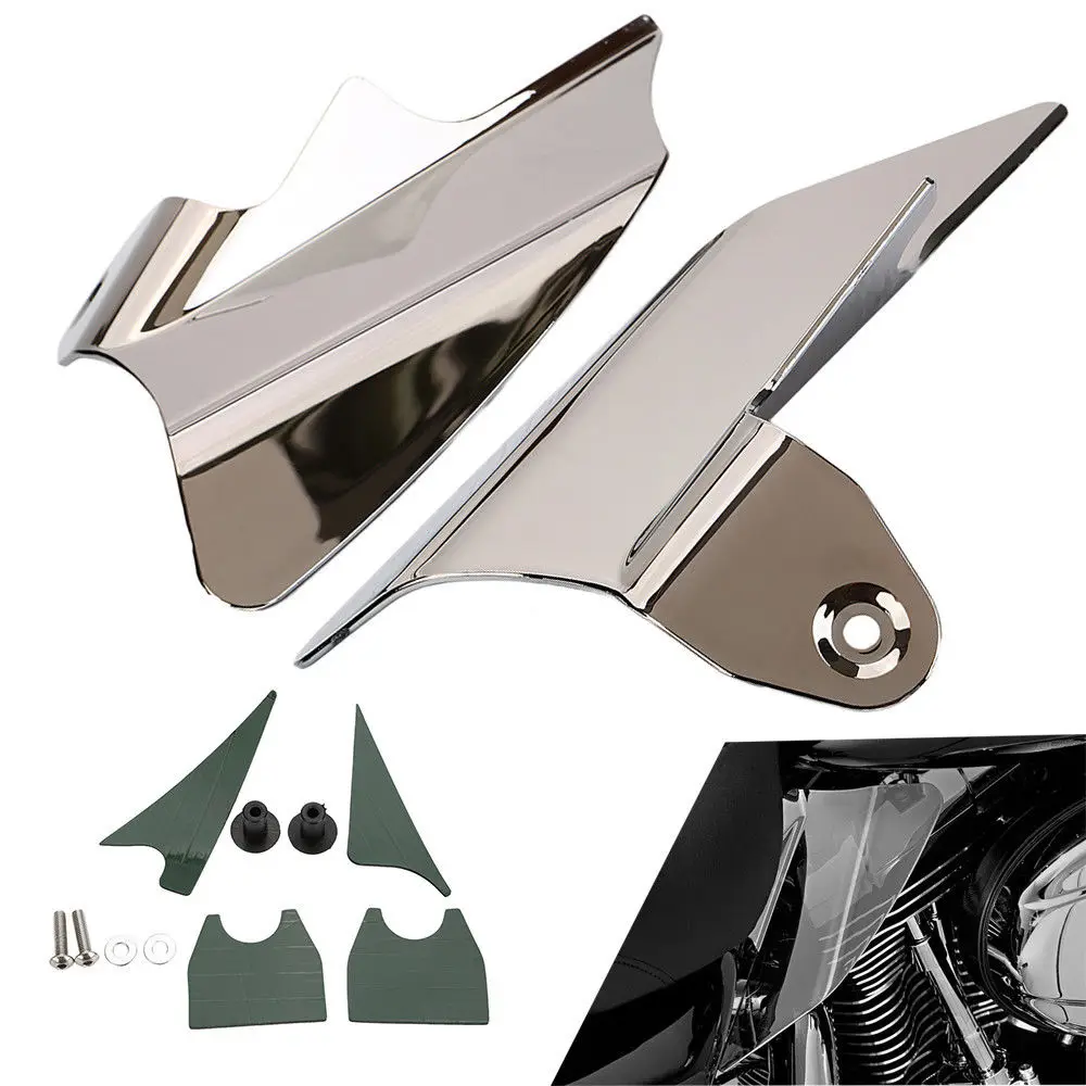 Reflective Chrome Saddle Shield Air&Heat Deflector Fit Harley Electra ...