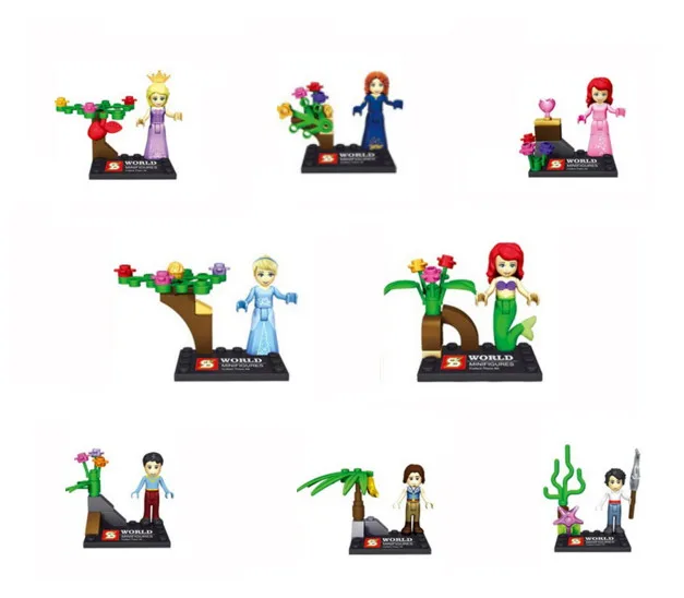 SY156 Princess Girl Mermaid Building Blocks Toys Building Block toys ...