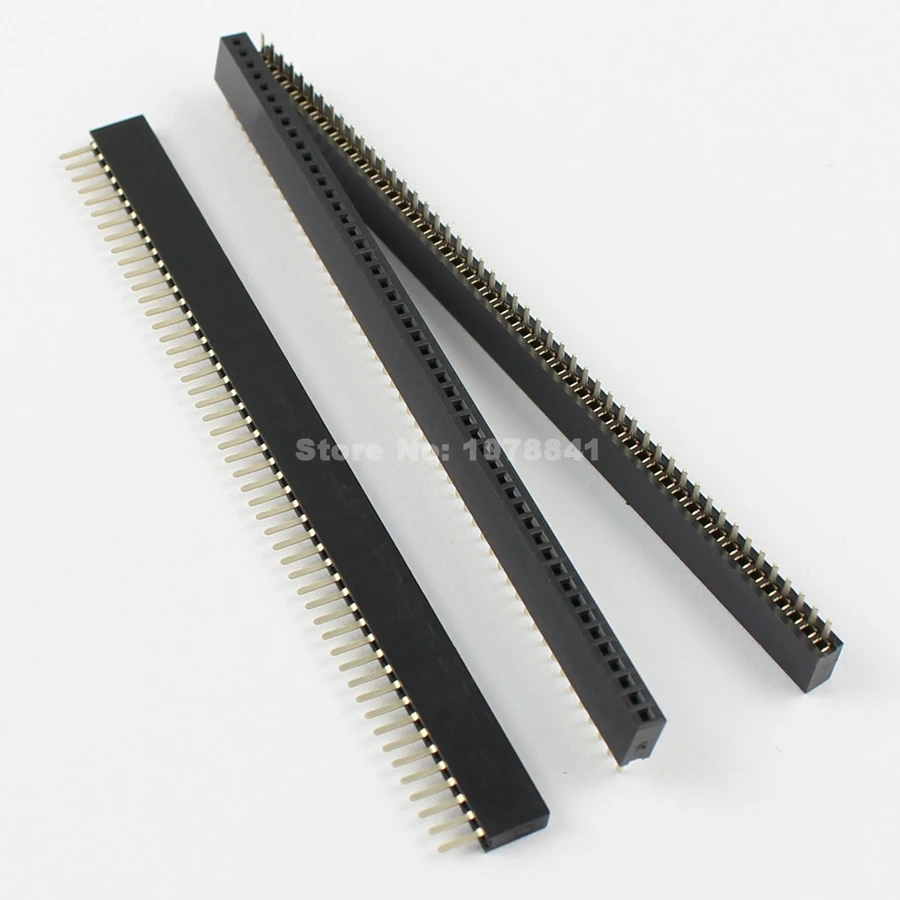10pcs New Pitch 1.27mm 50 Pin Female Single Row Straight Pin Header ...