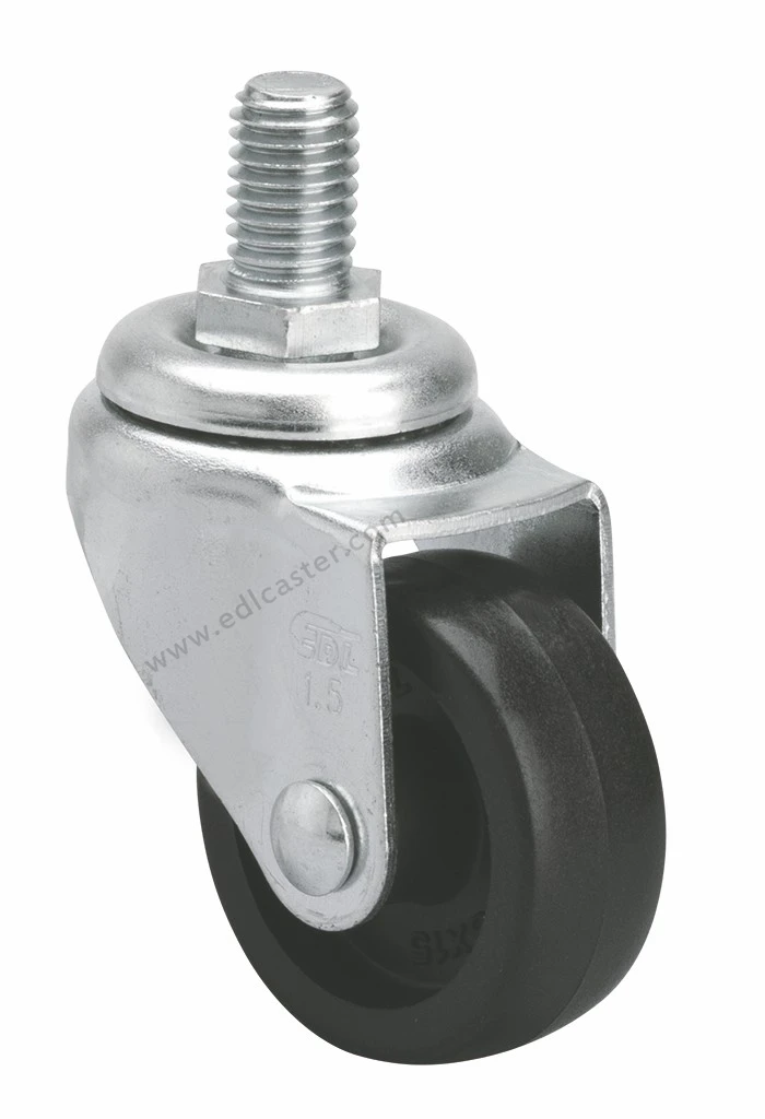 2PCS EDL 1.5 Inch Small Mini Casters Wheels 25Kg Polyolefin PO Wheels ...
