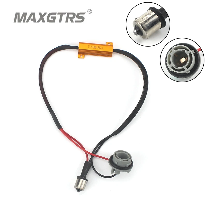 2x Car LED Turn Singal Load Resistor 50W Canbus Error Free Wiring ...