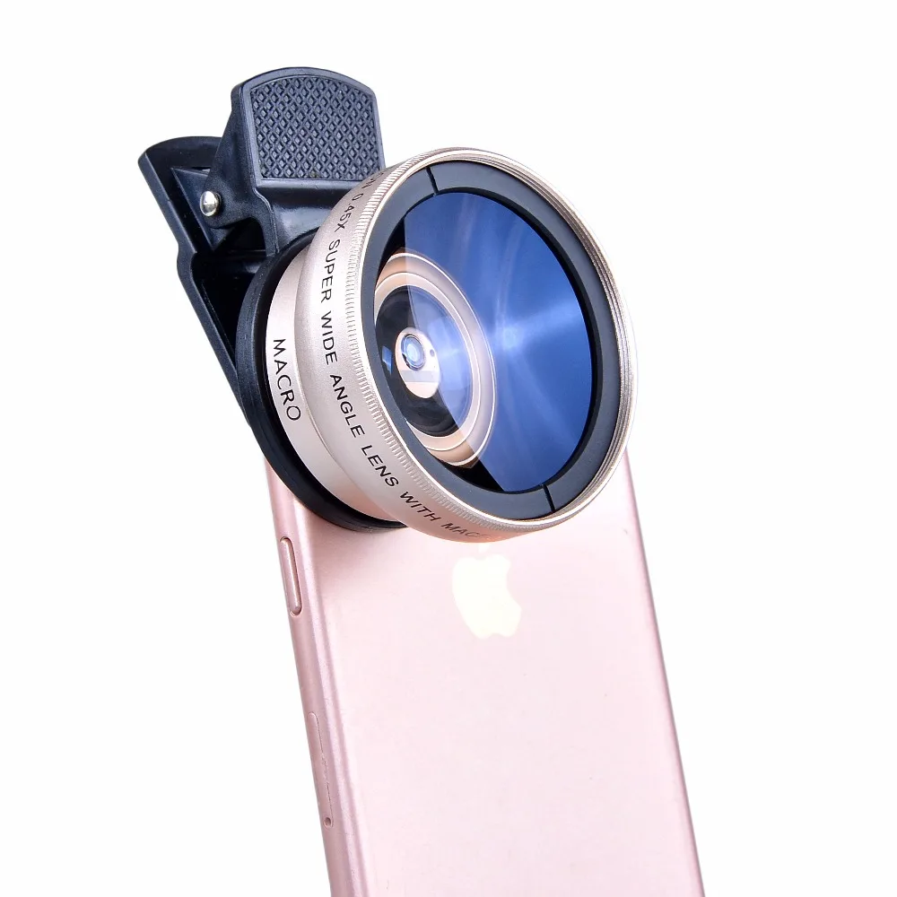 Universal Clips 0.45X Wide Angle 12.5X Macro Lens Phone Camera Lenses ...