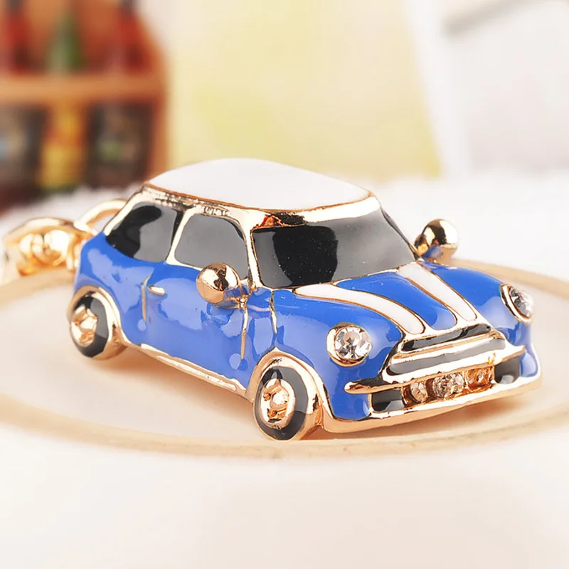 funy beautiful mini cooper car keychain gift for women key rings for ...