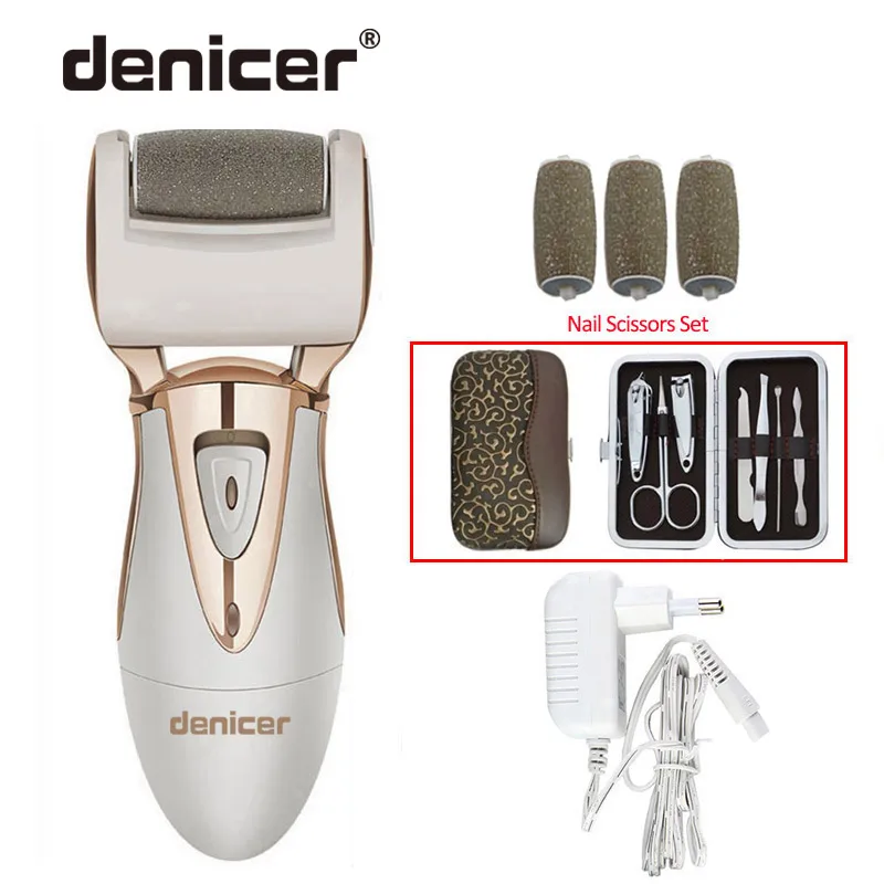 Waterproof Rechargeable Electronic Foot File Pedicure Electric Callus ...