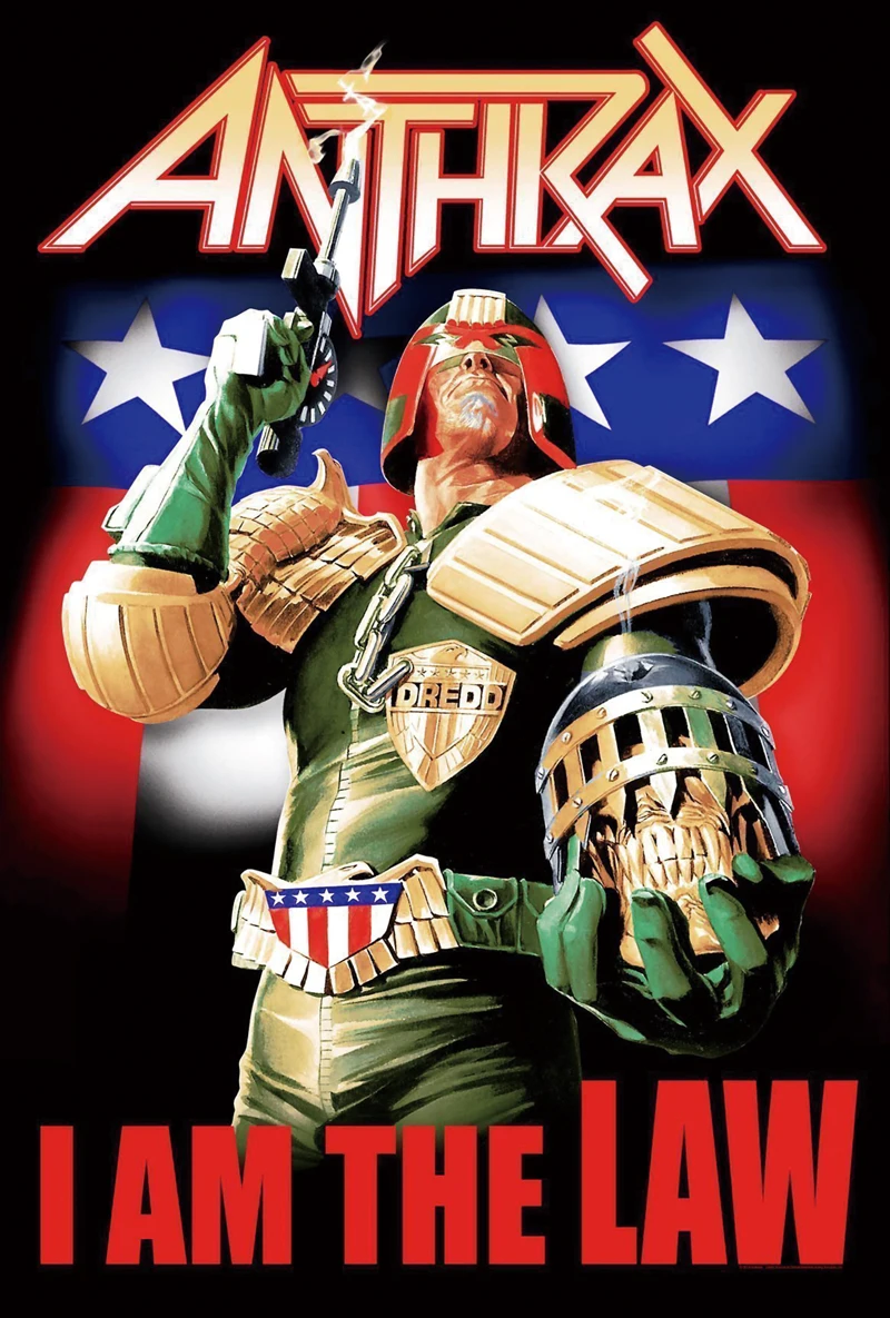 D965 Anthrax Judge Dredd I Am The Law Silk Poster Art Print Canvas Painting Wall Posters-in ...