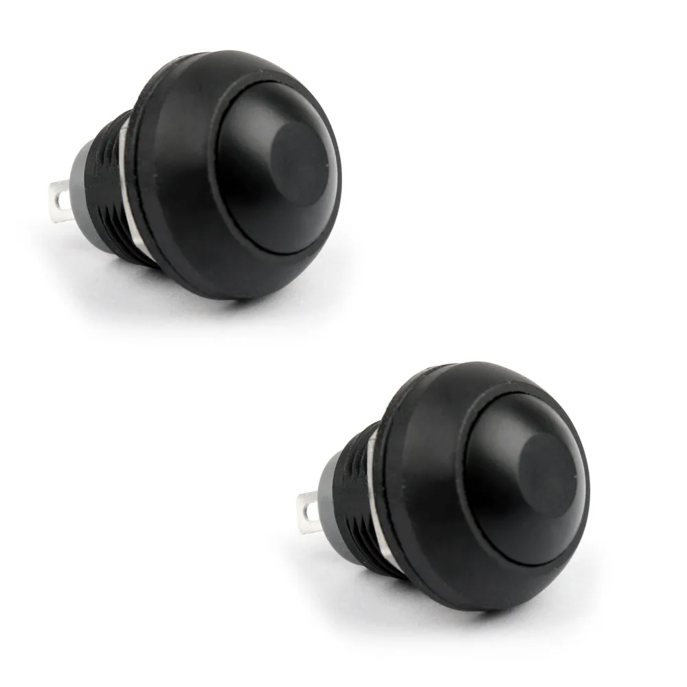 Areyourshop 8pcs Push Button Mini 12mm Red Waterproof Momentary ON/OFF ...