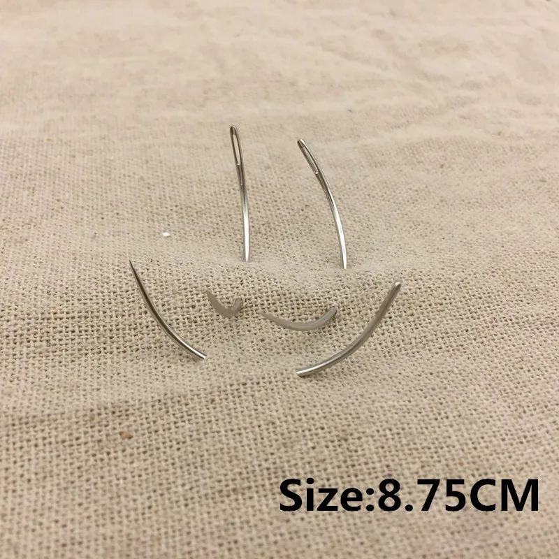 10pcs Curved Stainl Steel Sewing Needles Weaving Thread Home DIY Crafts ...