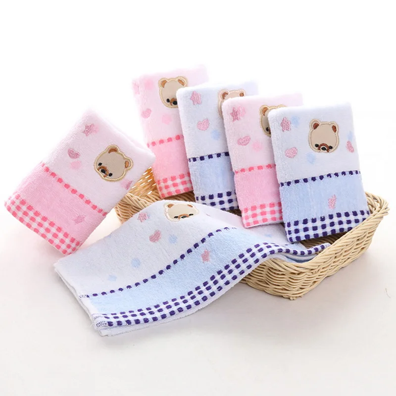 Urijk Soft Cartoon Face Towel For Children Pure Cotton Towels Absorbent ...