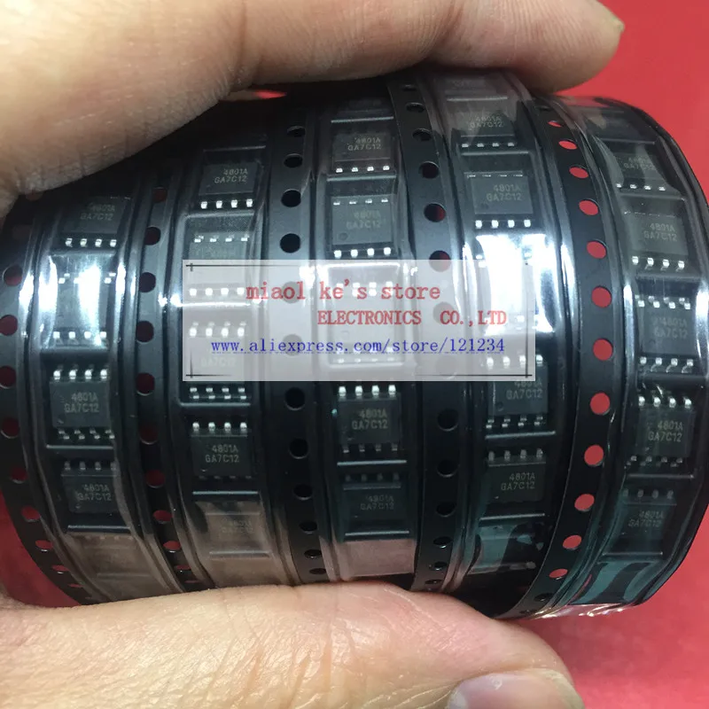 AO4801 4801 AO4801A 4801A SOP 8 [ 100pcs/ lot ] 30V MOSFET Dual P ...