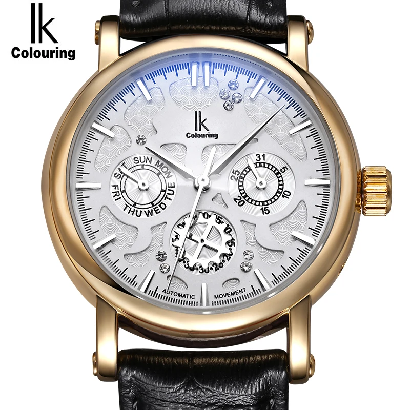IK Colouring Rudder Series Men Watch Automatic Self Wind Mechanical ...