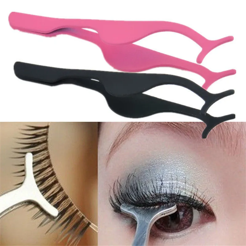 Stainless Steel Eyelash Curler False Eyelashes Tweezers Clip False Eye ...