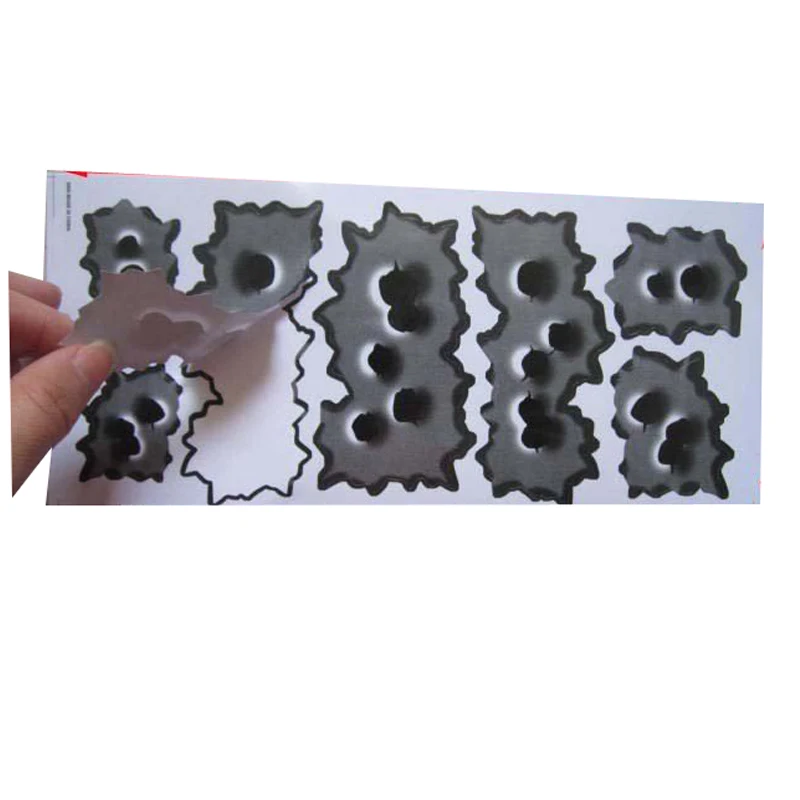 (50 pieces/lot) Wholesale Big size Fake Bullet Holes Stickers decals ...