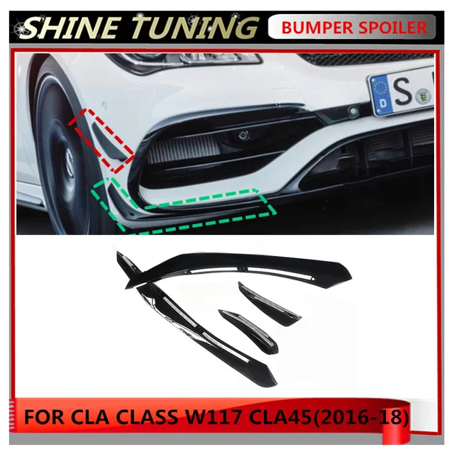 Front spoiler Suitable for CLA class W117 CLA45 CLA180 CLA200 220D ...