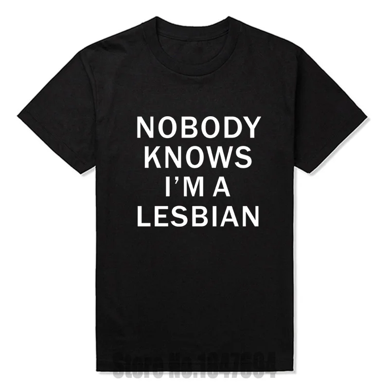 Buy New Nobody Knows Im A Lesbian T Shirt Tshirts