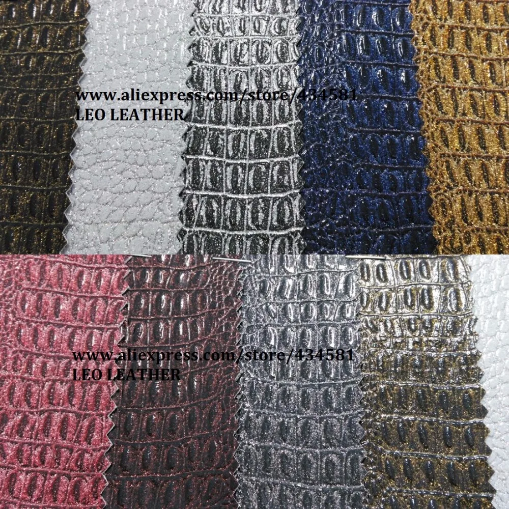 Tecido de Microfibra de Couro Croco Couro de Grão, Tecido de Couro ...