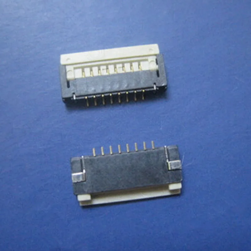 Gold plated LCD Screen Socket 1.0 Spacing 8 pin FPC / FFC Sockets Flip ...